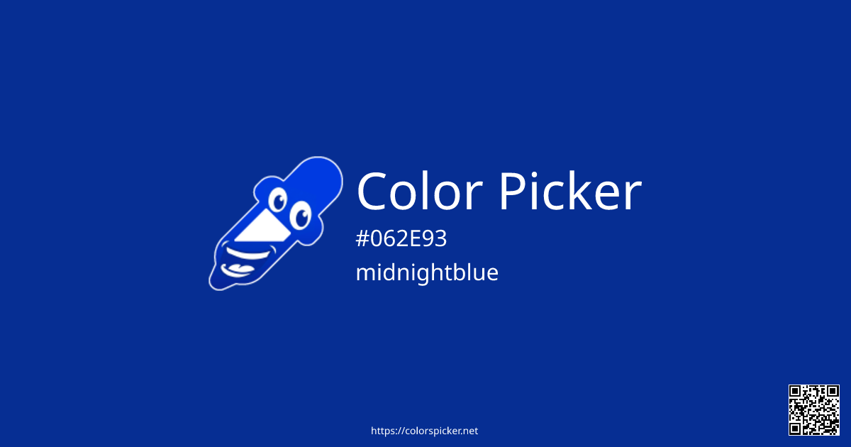 Color Picker: midnightblue | #062E93