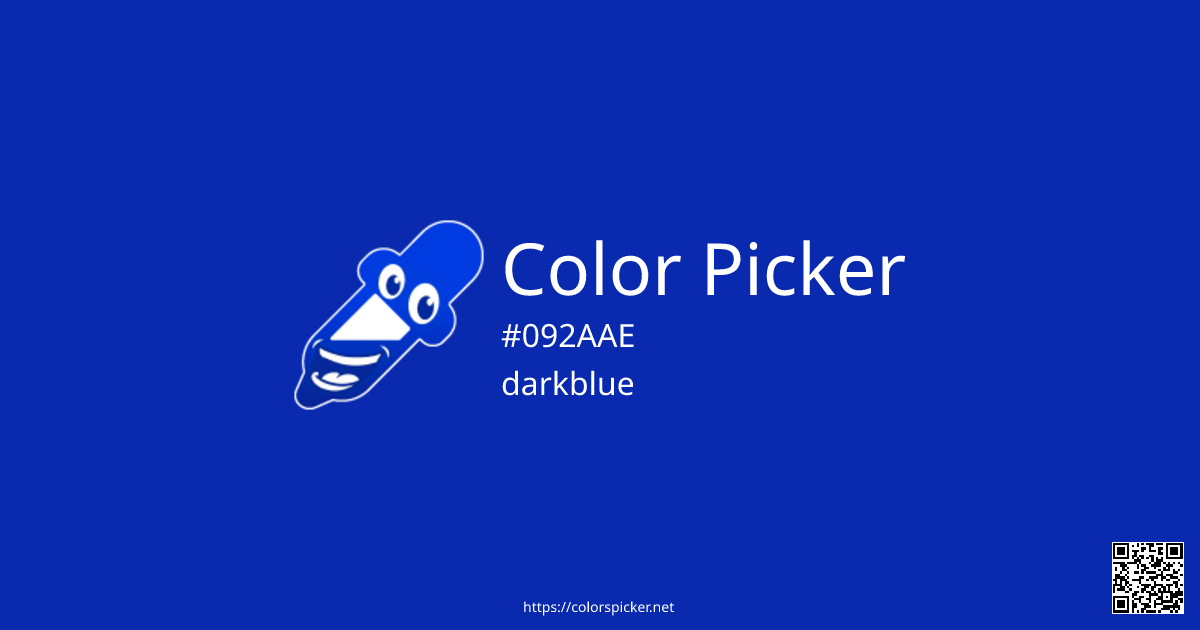 Color Picker: darkblue | #092AAE