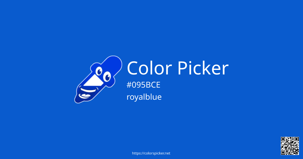 Color Picker: royalblue | #095BCE