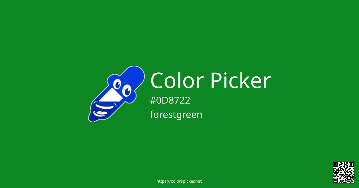 Color Picker: forestgreen | #0D8722