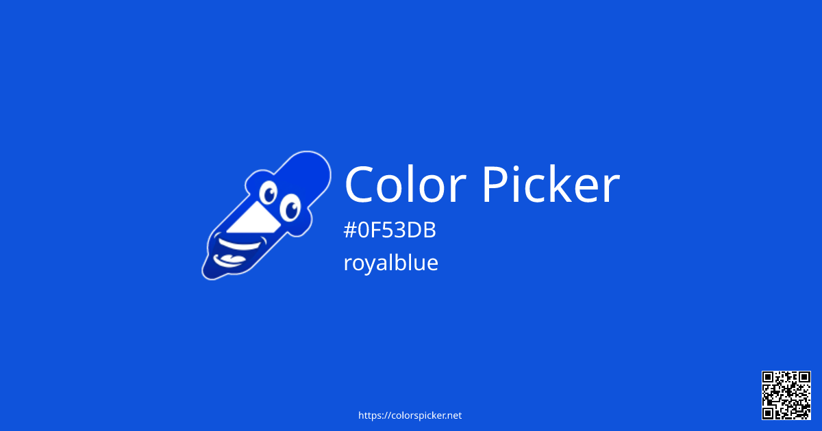 Color Picker: royalblue | #0F53DB