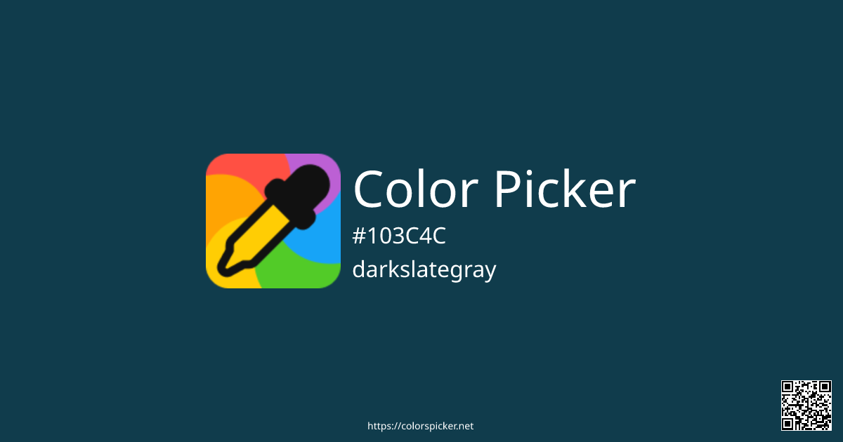 Color Picker: darkslategray | #103C4C