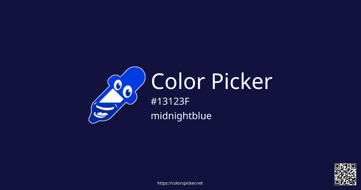 Color Picker: midnightblue | #13123F