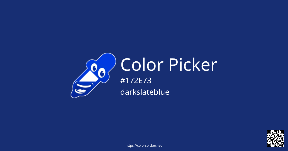 Color Picker: darkslateblue | #172E73