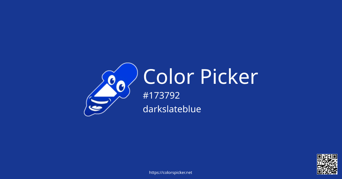 Color Picker: darkslateblue | #173792