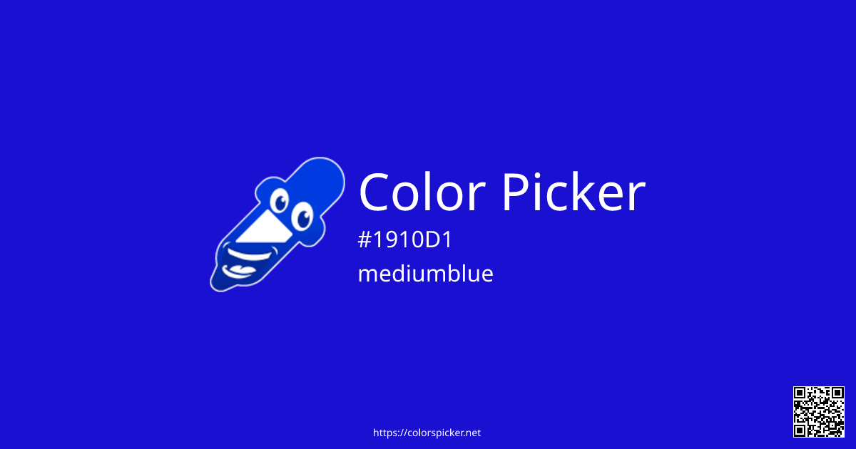 Color Picker: mediumblue | #1910D1