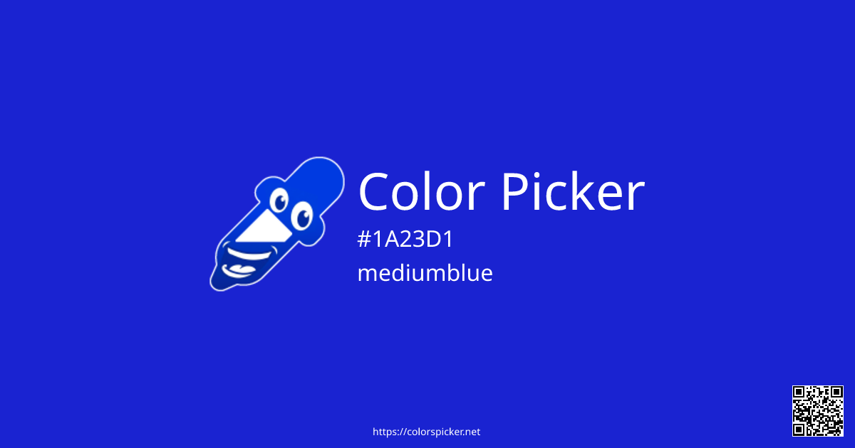 Color Picker: mediumblue | #1A23D1