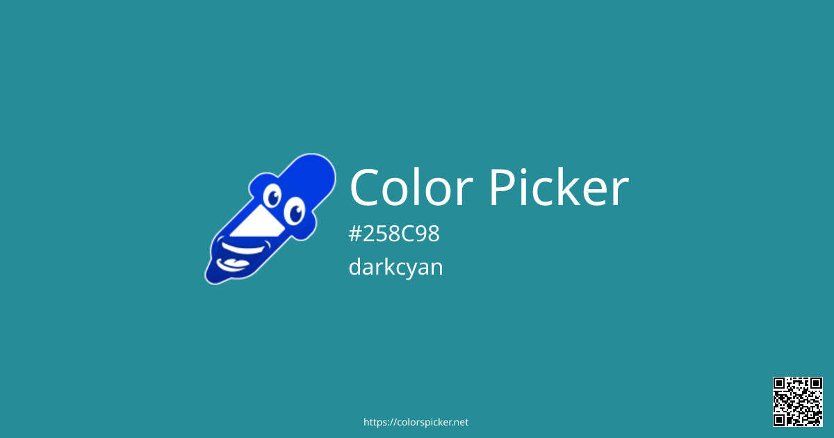 Color Picker: darkcyan | #258C98