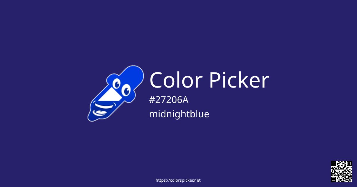Color Picker: midnightblue | #27206A