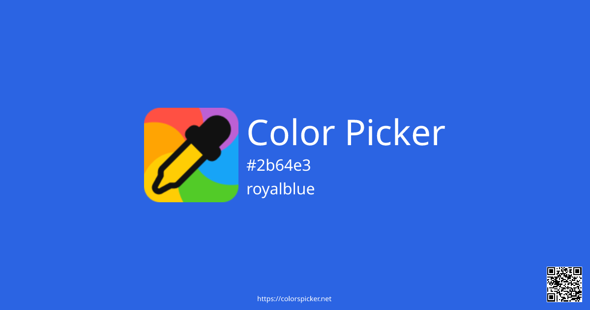 Color Picker: royalblue | #2b64e3