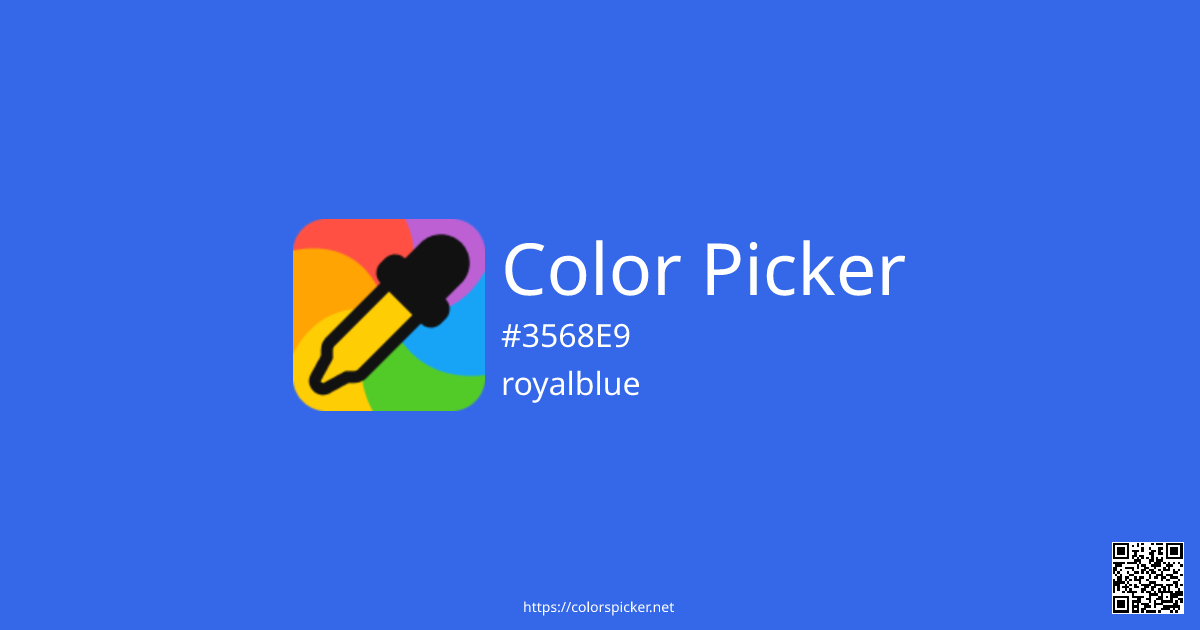 Color Picker: royalblue | #3568E9