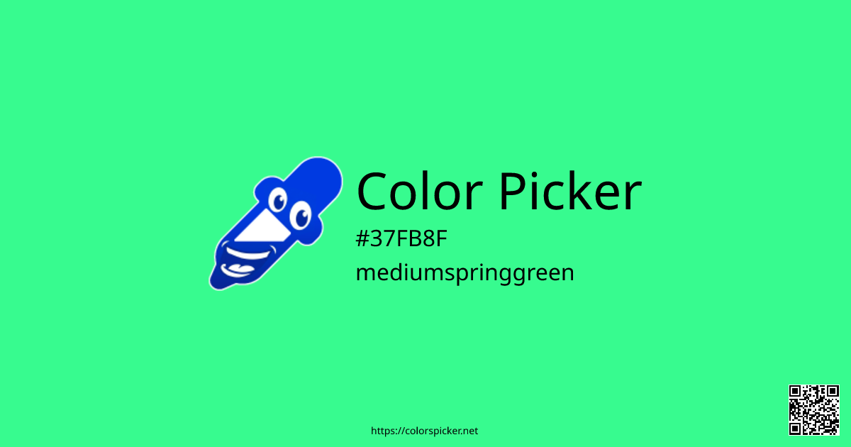 Color Picker: mediumspringgreen | #37FB8F