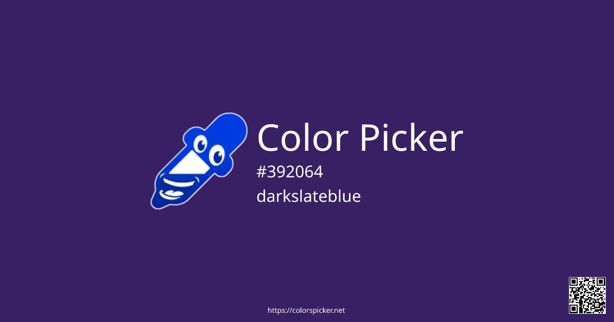 Color Picker: darkslateblue | #392064