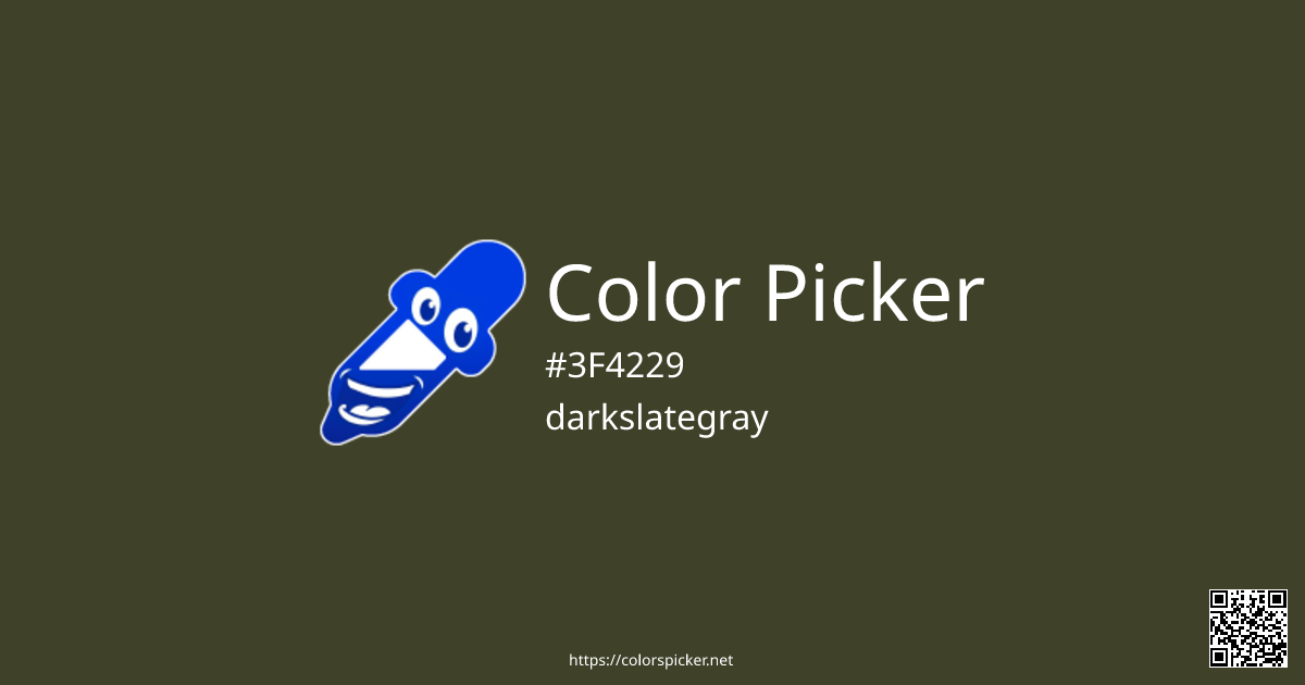 Color Picker: darkslategray | #3F4229
