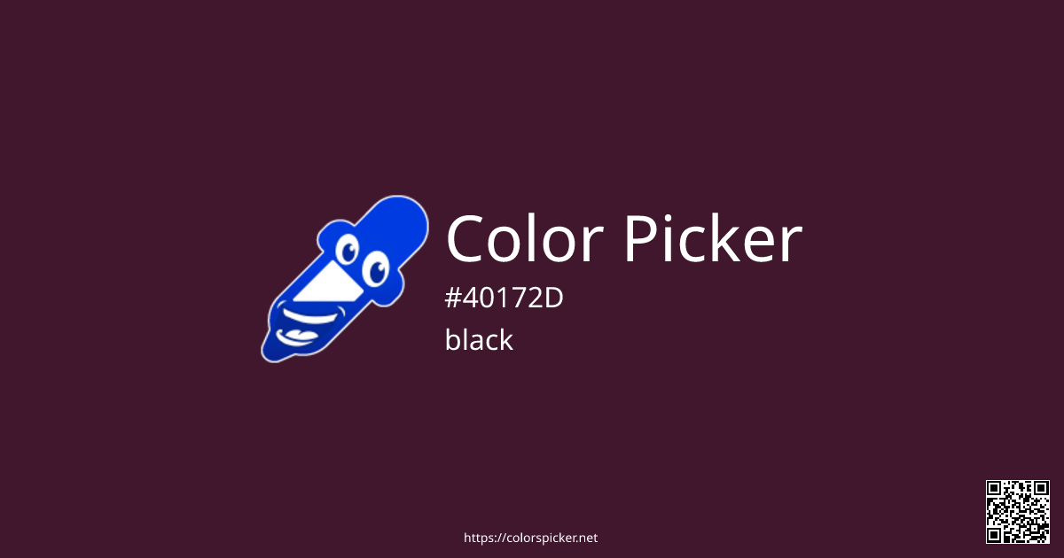 Color Picker: black | #40172D