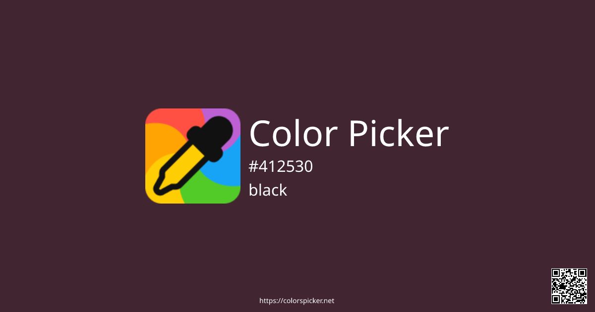 Color Picker: black | #412530