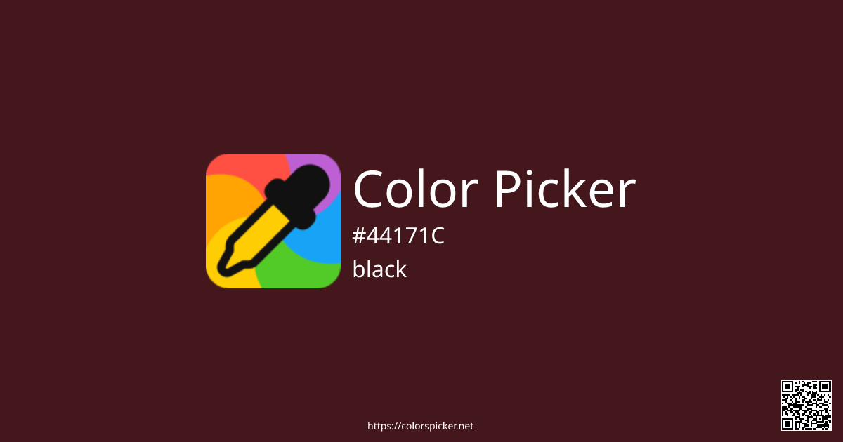 Color Picker: black | #44171C