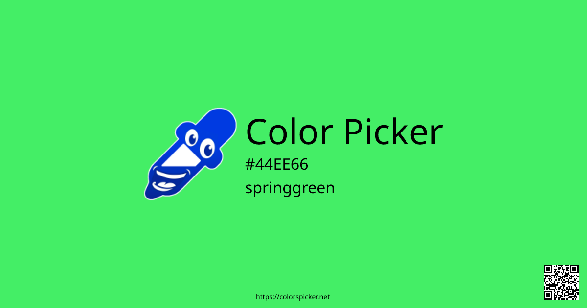 Color Picker: springgreen | #44EE66