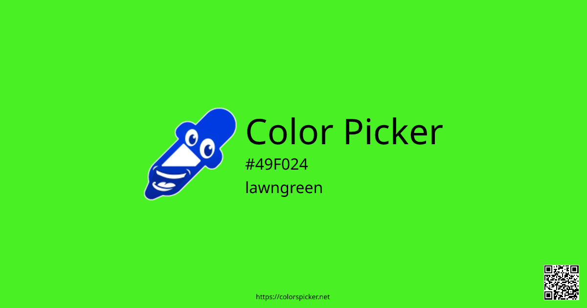 Color Picker: lawngreen | #49F024