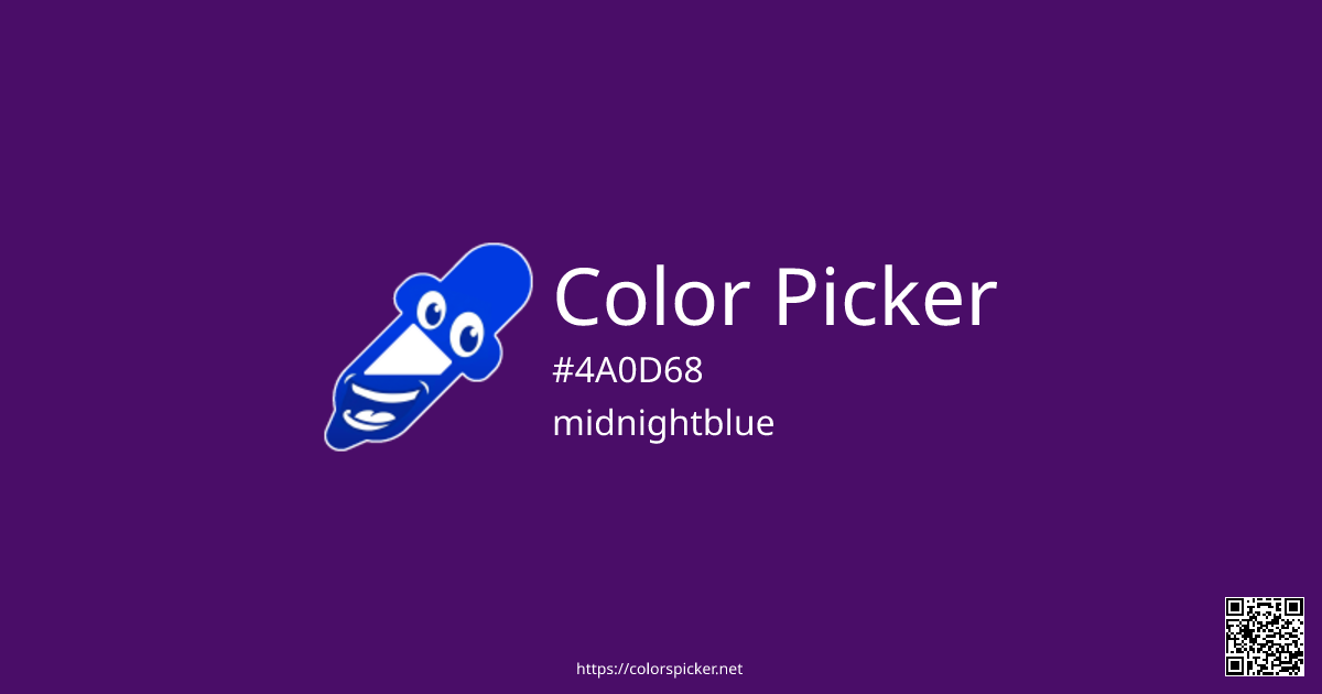 Color Picker: midnightblue | #4A0D68