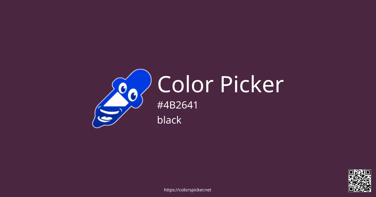Color Picker: black | #4B2641