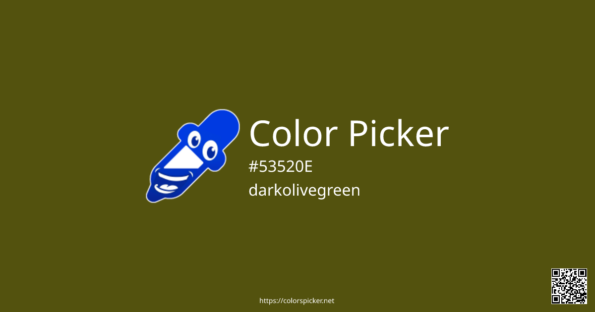 Color Picker: darkolivegreen | #53520E