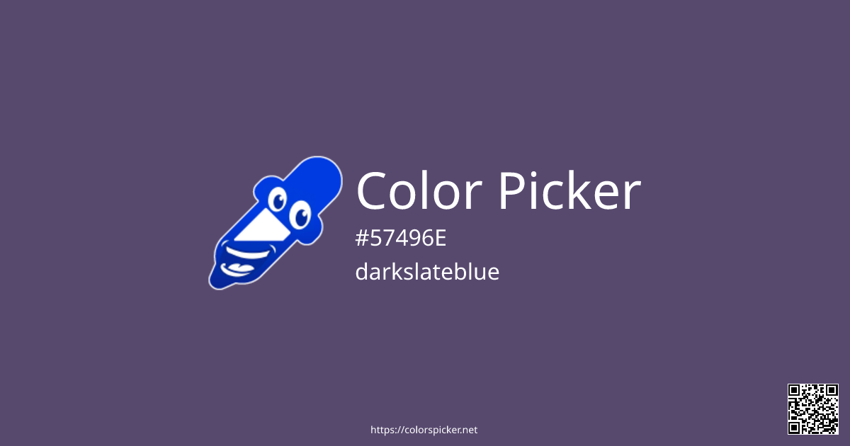 Color Picker: darkslateblue | #57496E