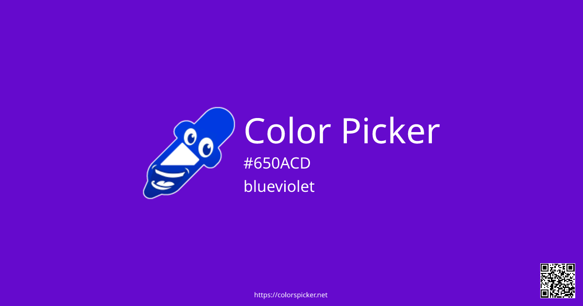Color Picker: blueviolet | #650ACD