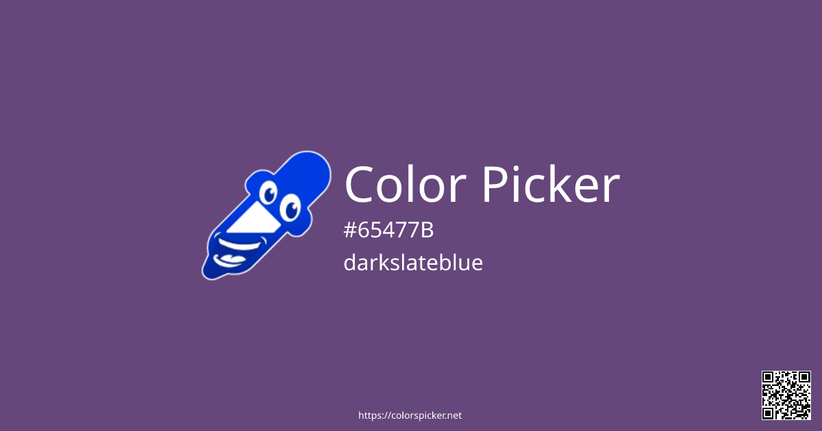 Color Picker: darkslateblue | #65477B