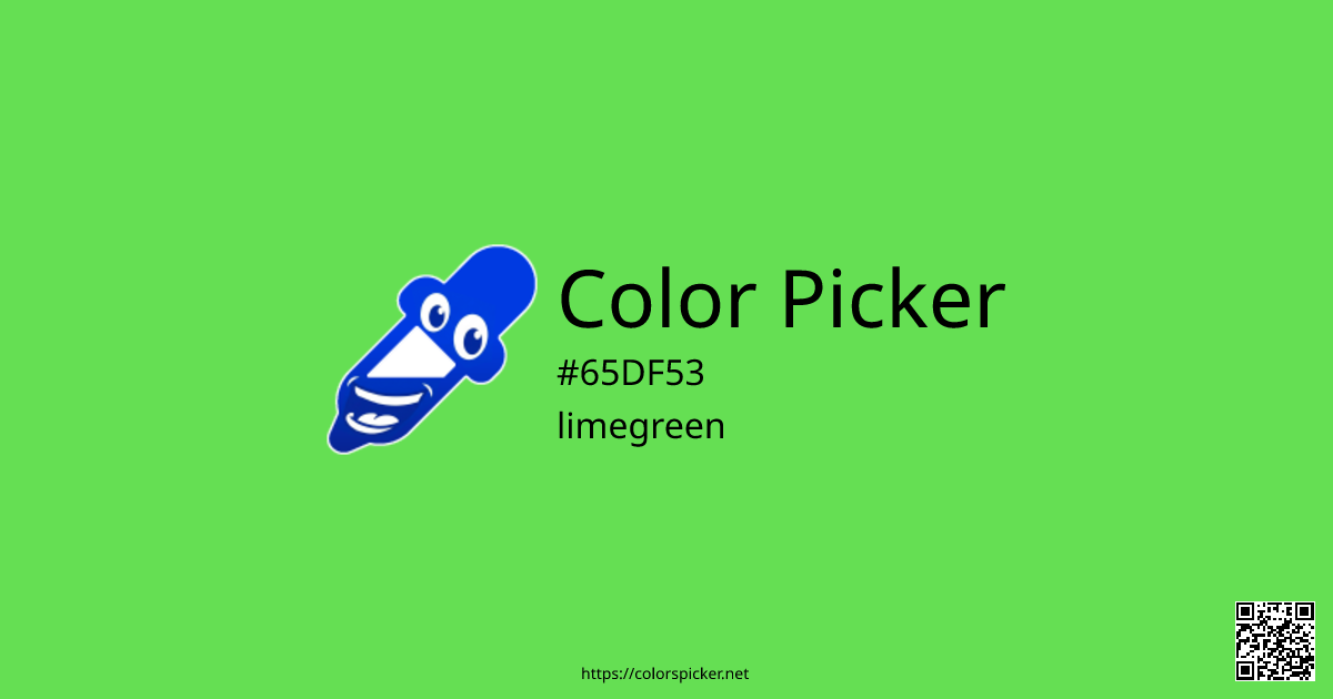 Color Picker: limegreen | #65DF53