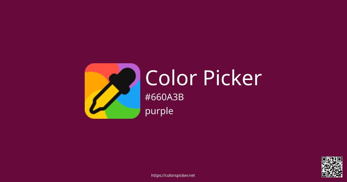 Color Picker: purple | #660A3B
