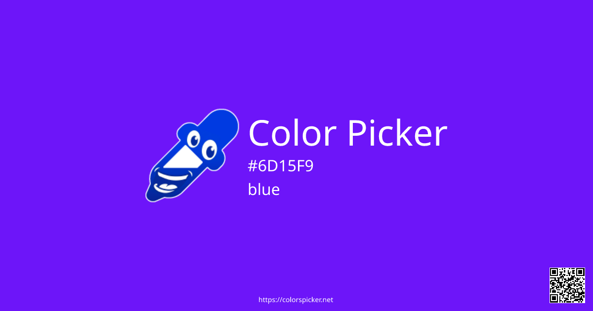 Color Picker: blue | #6D15F9