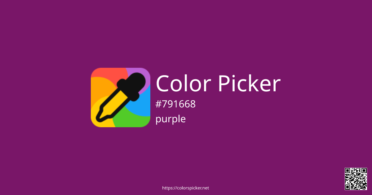 Color Picker: purple | #791668