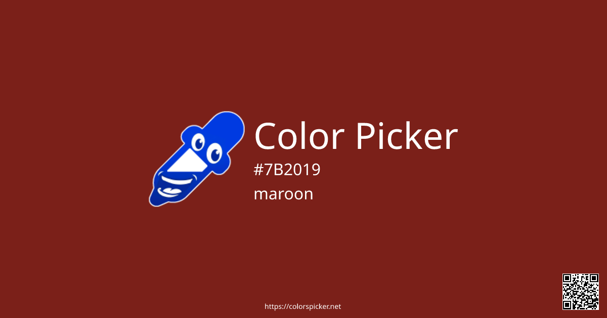 Color Picker: maroon | #7B2019