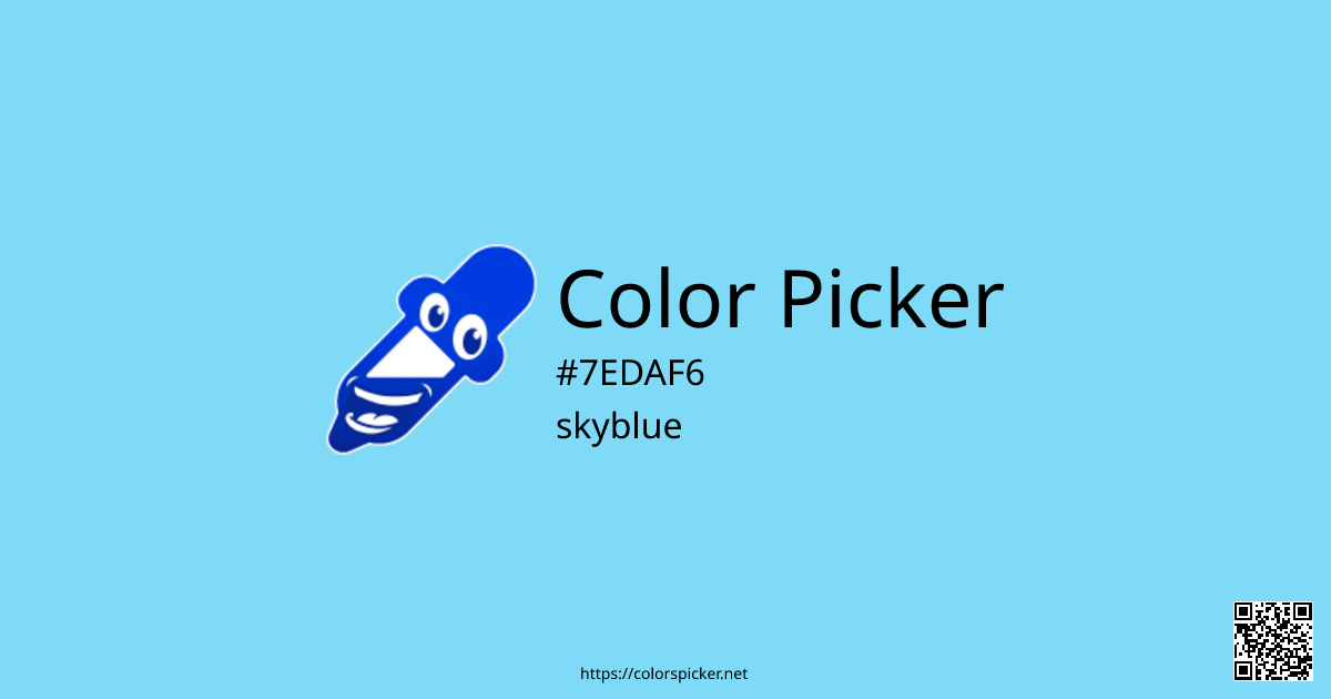 Color Picker: skyblue | #7EDAF6