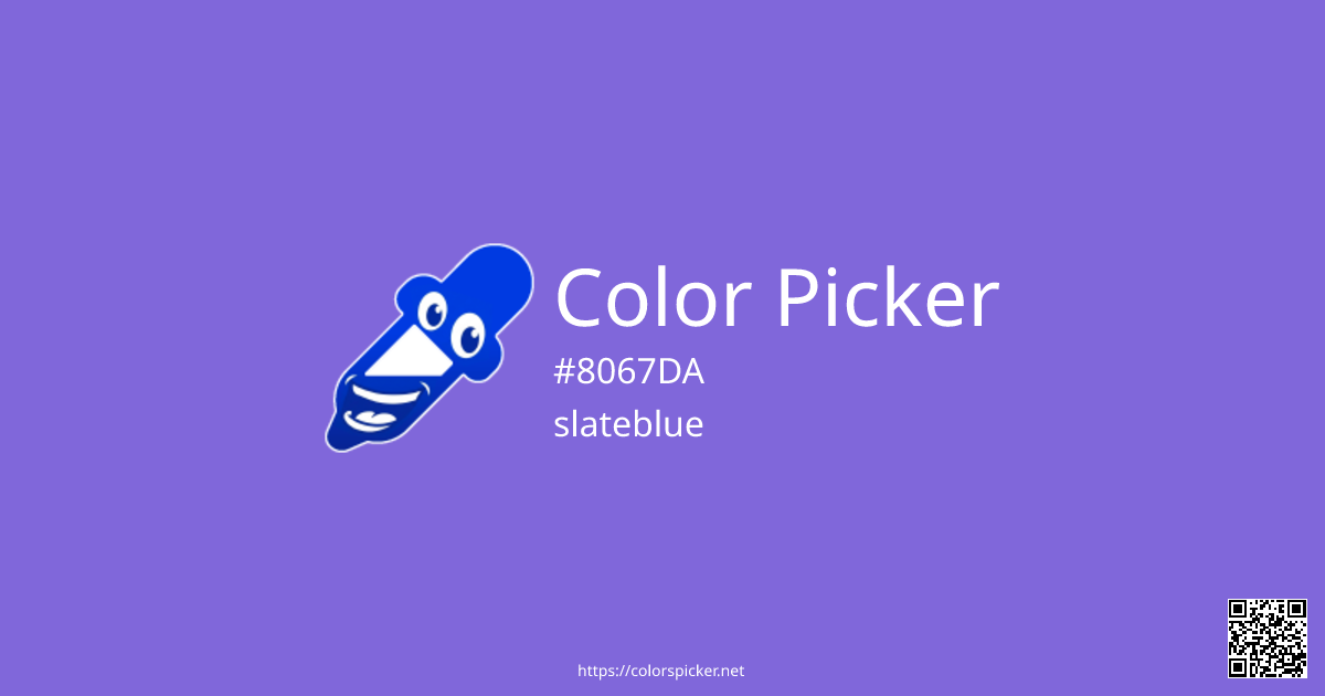 Color Picker: slateblue | #8067DA