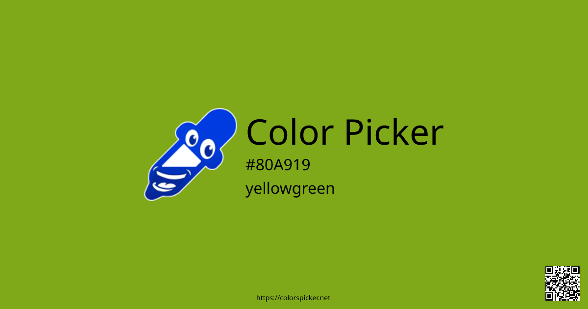 Color Picker: yellowgreen | #80A919