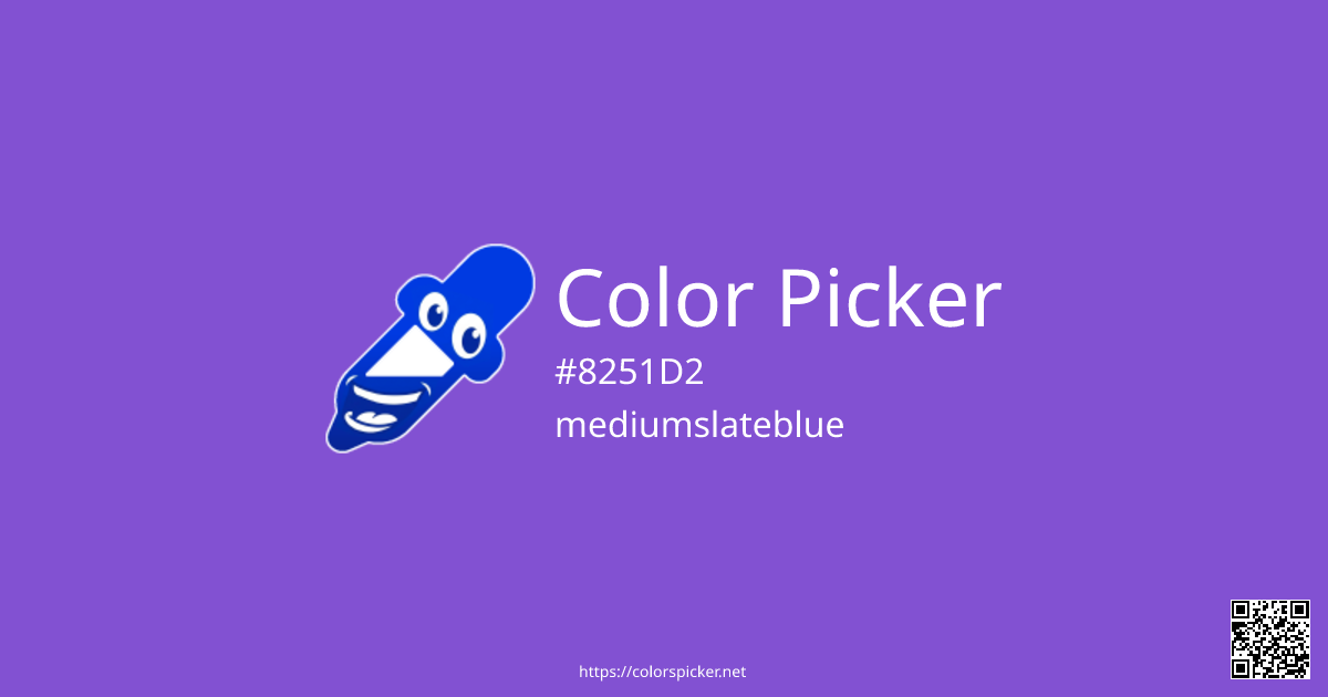 Color Picker: mediumslateblue | #8251D2