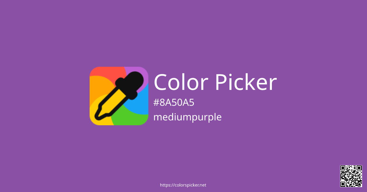 Color Picker: mediumpurple | #8A50A5
