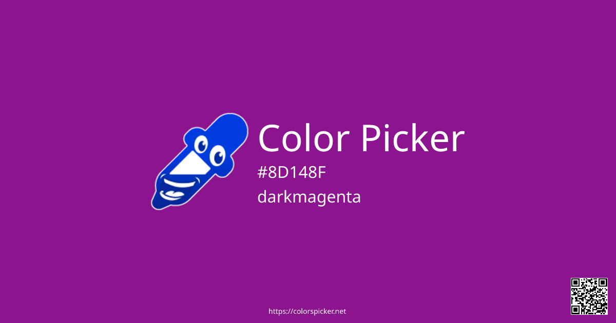Color Picker: darkmagenta | #8D148F