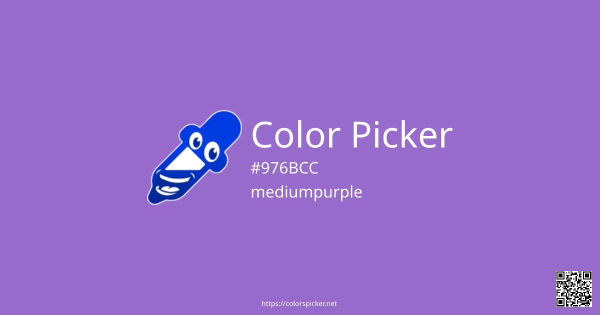 Color Picker: mediumpurple | #976BCC