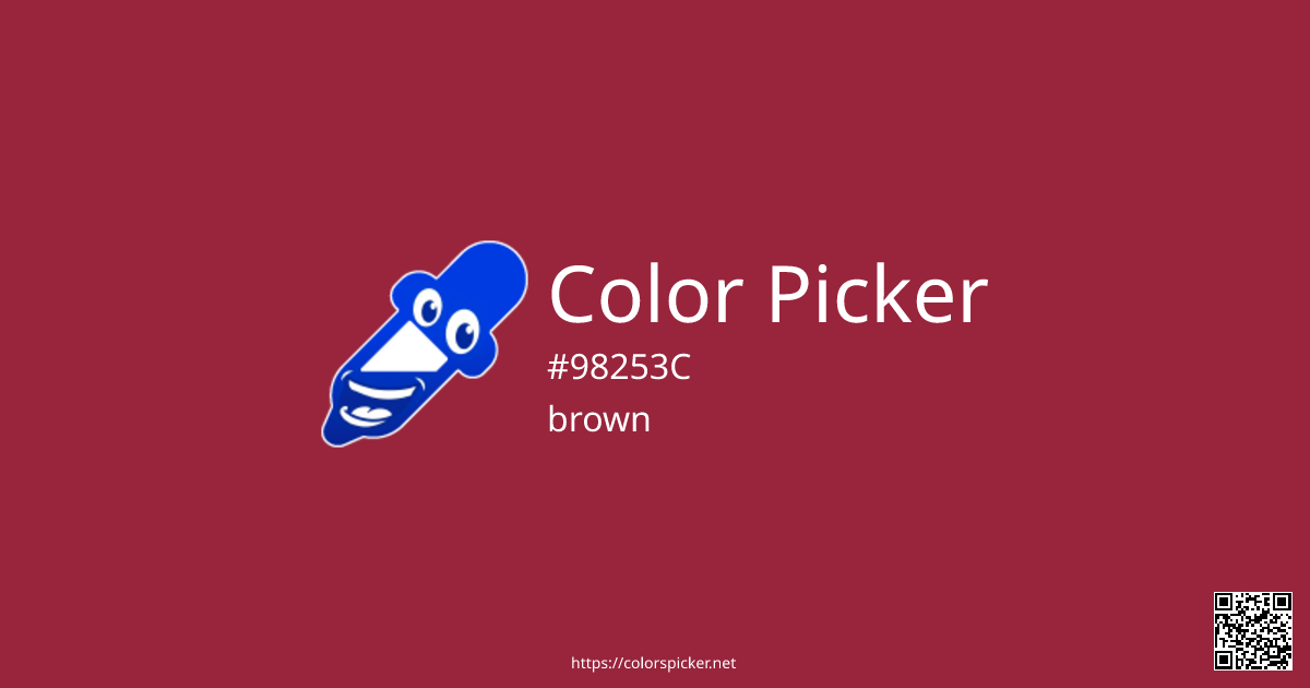 Color Picker: brown | #98253C