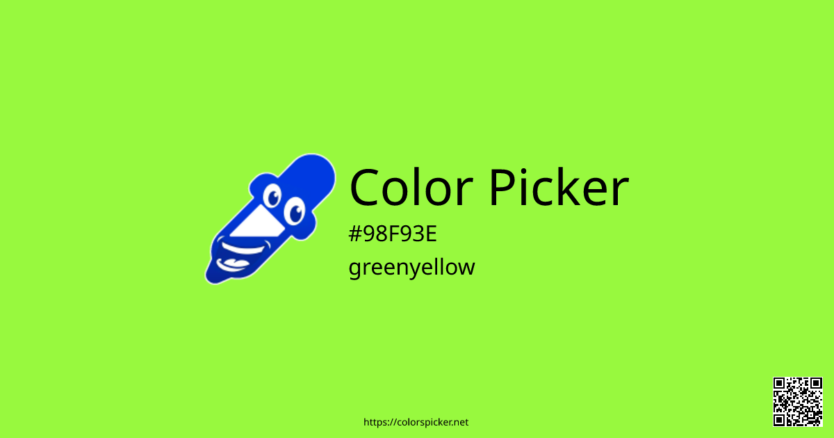 Color Picker: greenyellow | #98F93E