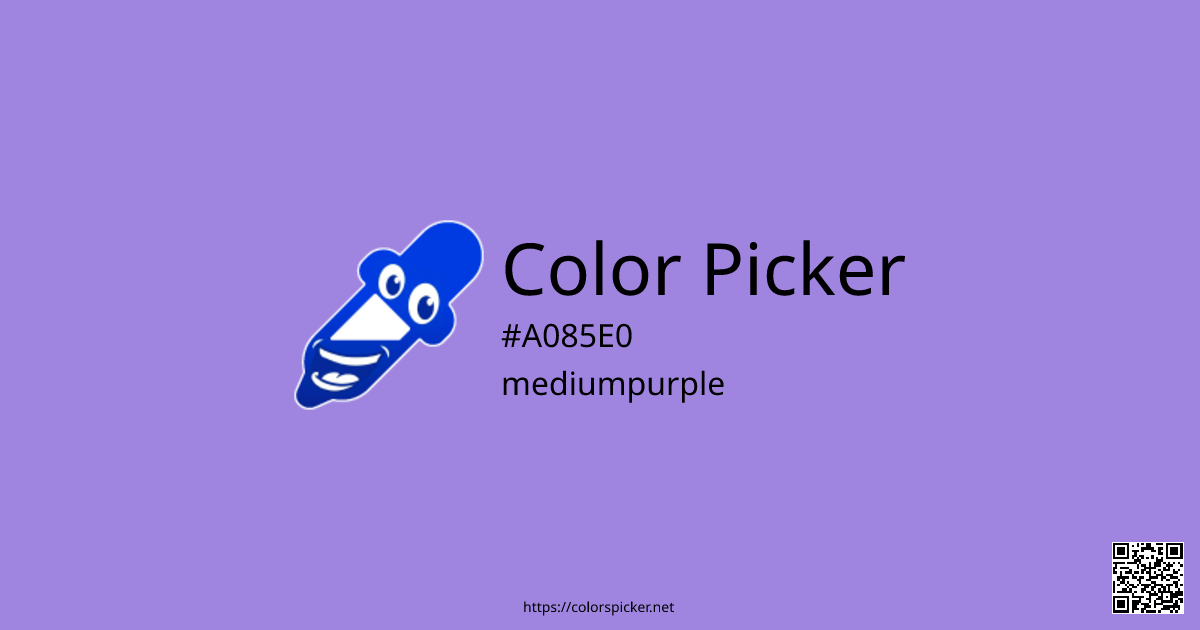 Color Picker: mediumpurple | #A085E0