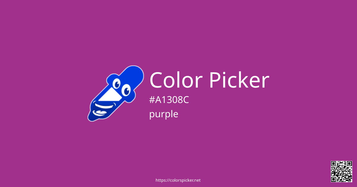Color Picker: purple | #A1308C