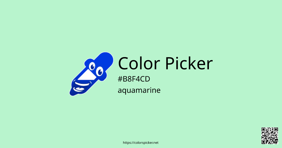 Color Picker: aquamarine | #B8F4CD