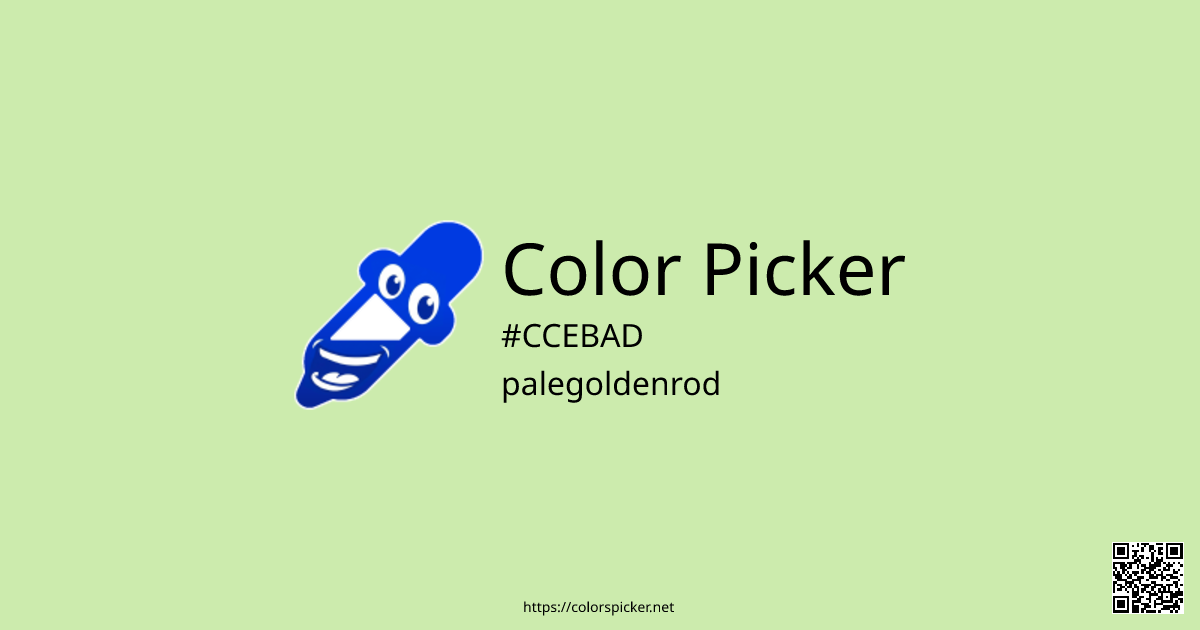 Color Picker: palegoldenrod | #CCEBAD