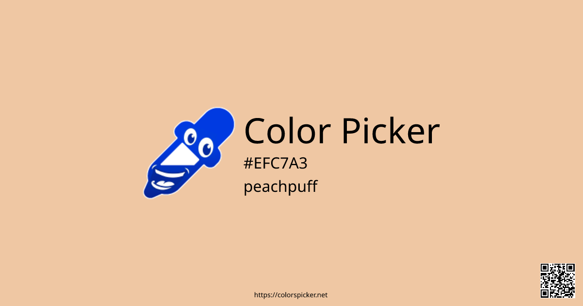 Color Picker: peachpuff | #EFC7A3