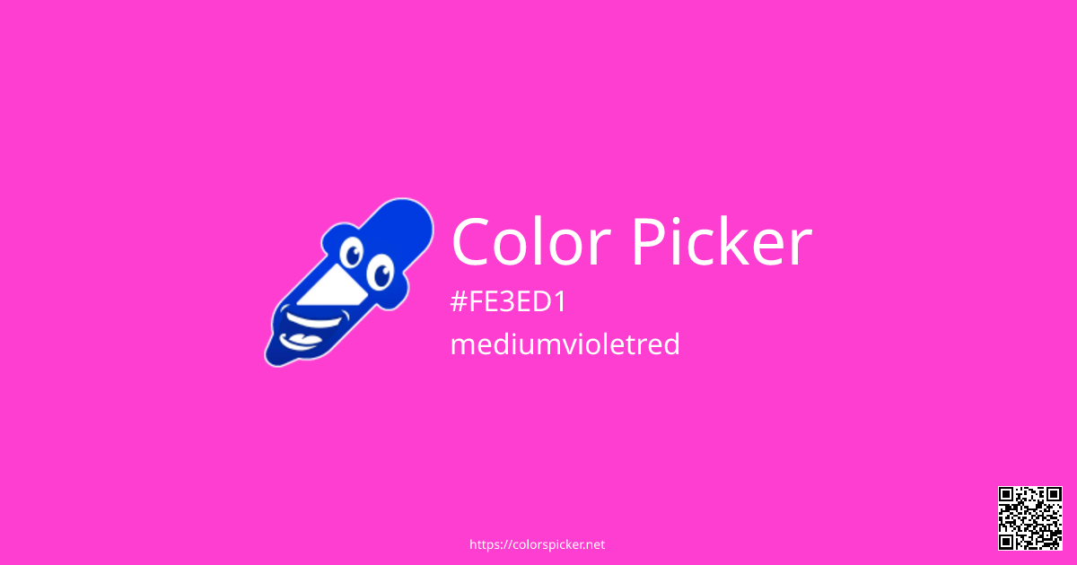 Color Picker: mediumvioletred | #FE3ED1
